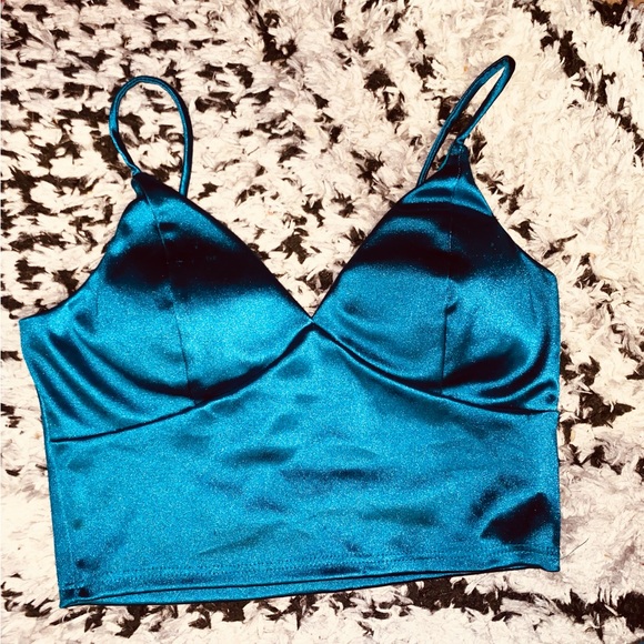 Papermoon | Tops | Satin Crop Top | Poshmark